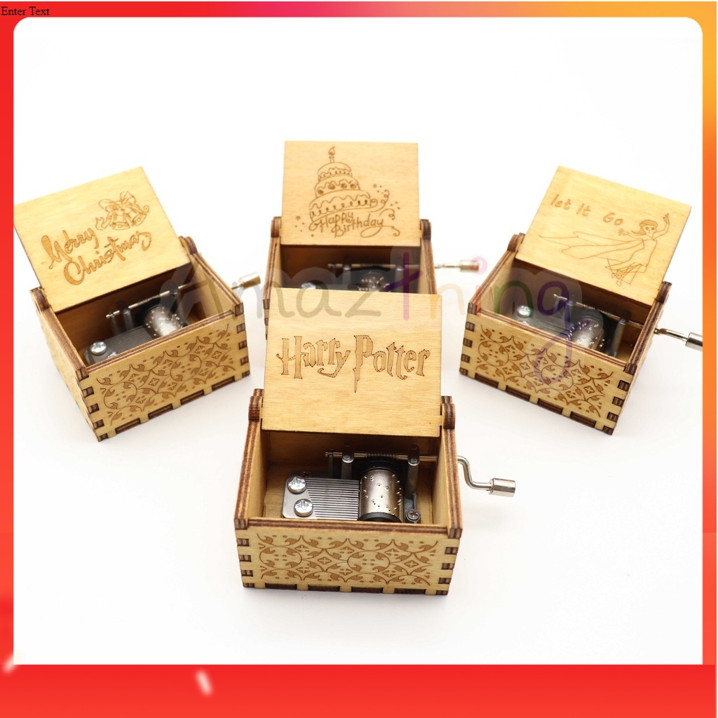 Amazthing Wooden Music Box/Kotak Musik (Harry Potter, Let it go ...