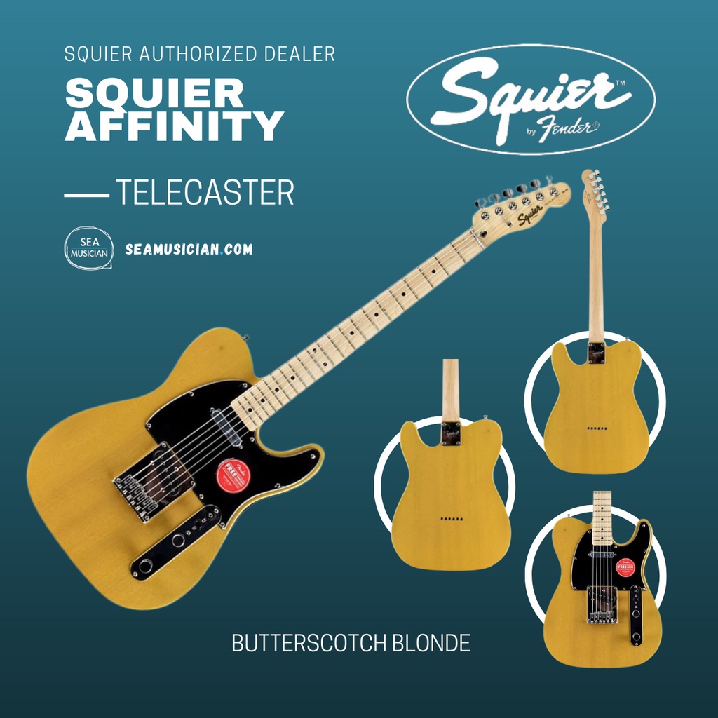 FENDER SQUIER AFFINITY TELECASTER ELECTRIC GUITAR MAPLE FRETBOARD ...