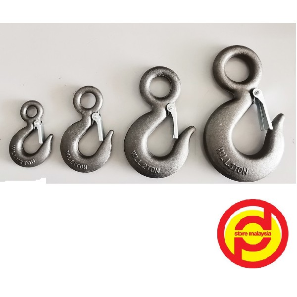 5Ton WLL Swivel Eye Hook with Safety Latch Alloy Steel Drop Forged ...