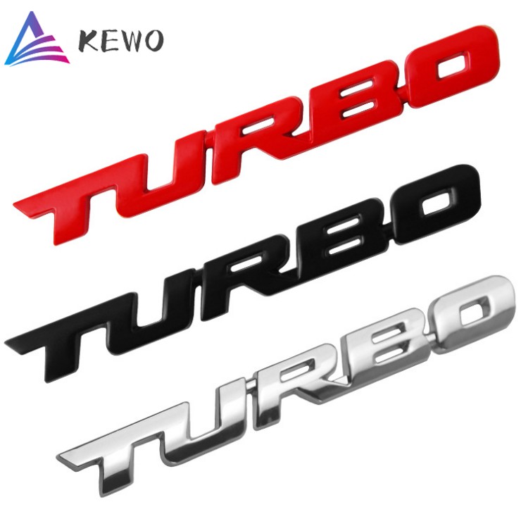 3D TURBO Sticker Modified Sports Turbo Car Emblem Car Stickers | Shopee ...