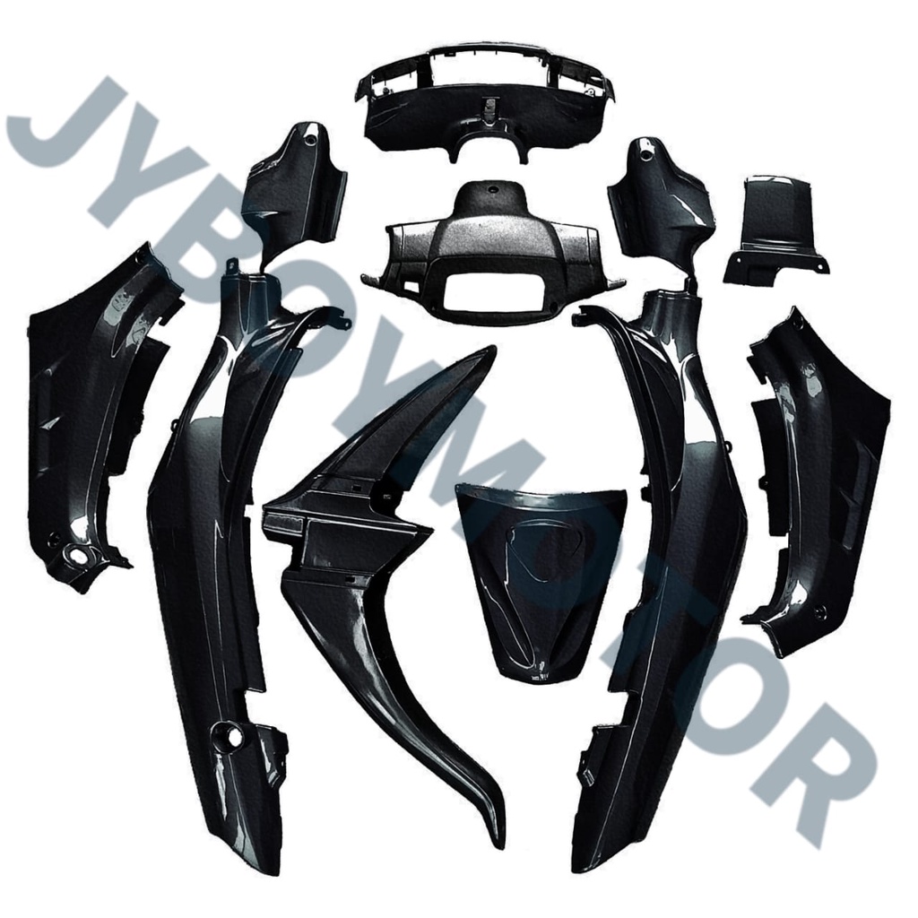 SUZUKI RU110 / RG SPORT COVER SET BODY COVER ( FULL SET ) BLACK & BLUE ...