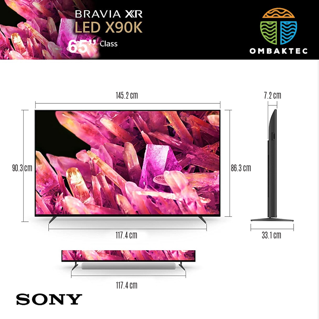 Sony 65" X90K | BRAVIA XR | Full Array LED | 4K Ultra HD | High Dynamic Range (HDR) | Smart TV ...
