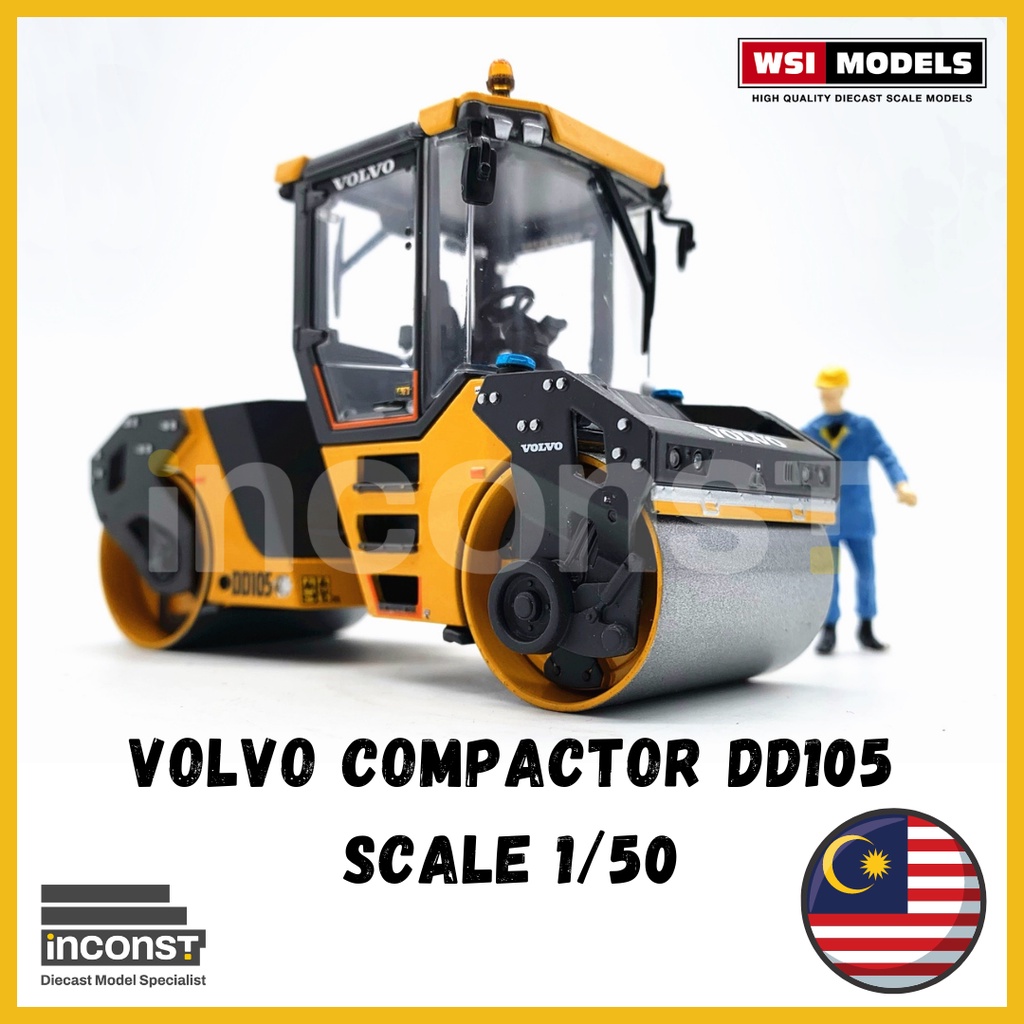 WSI Models Volvo Compactor DD105 Construction Diecast Scale Model 1/50 ...