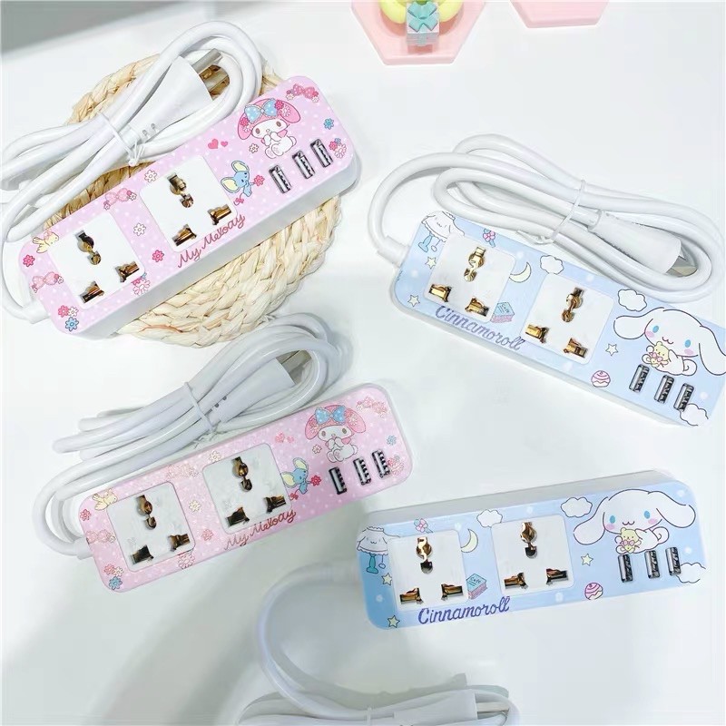 Ready stock Hello Kitty /My Melody/cinnamoroll Extension USB Socket ...