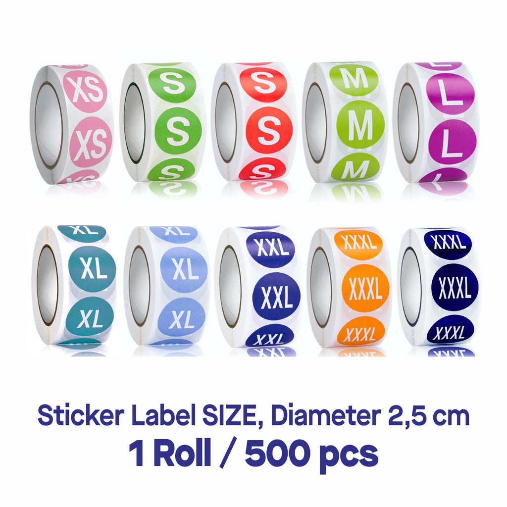 Sticker Label Size Clothes Sticker Round Clothes Size Sticker diameter ...