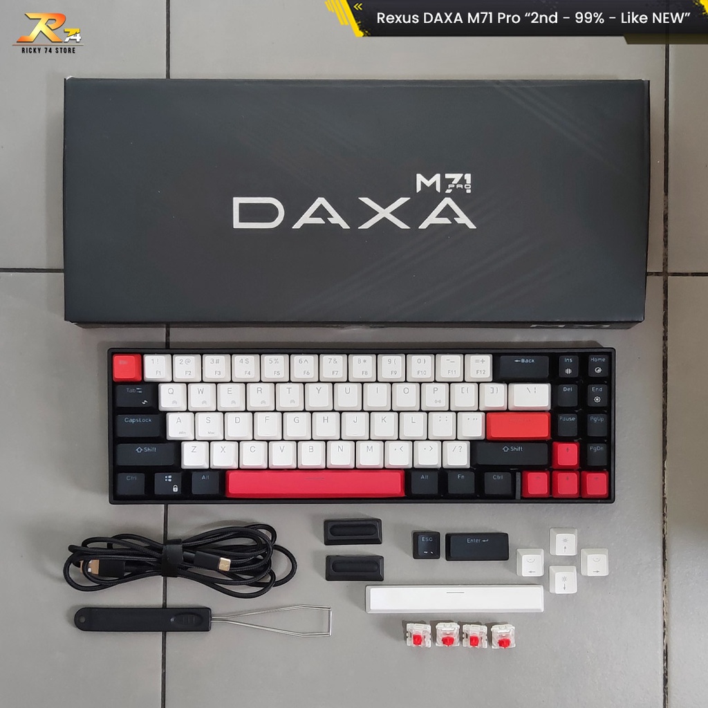 Rexus DAXA M71 Pro - RGB Wireless Mechanical Gaming Keyboard - 2nd 99% ...
