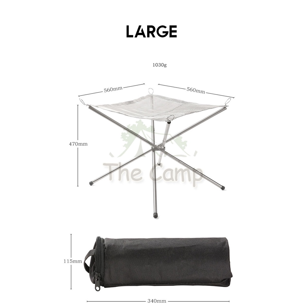 Outdoor Camping 304 Stainless Steel Mesh Fire Pit Portable Foldable ...
