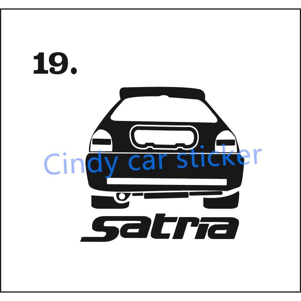 PROTON SATRIA CAR sticker 12cmx10cm | Shopee Malaysia