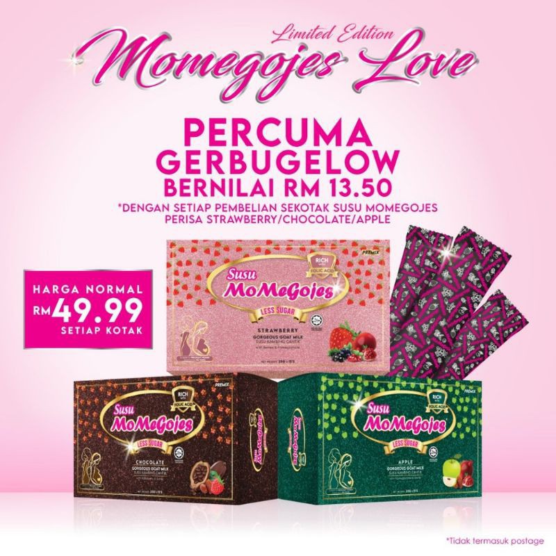 💯 Original HQ™ Susu Kambing MoMeGojes Less Sugar Mommy Gojes Goat Milk ...