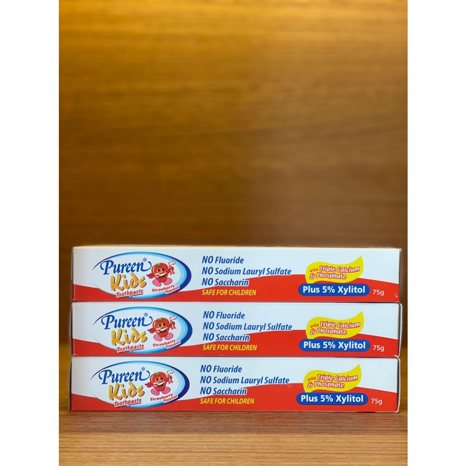 PUREEN KIDS TOOTHPASTE STRAWBERRY FLAVOUR 75G | Shopee Malaysia