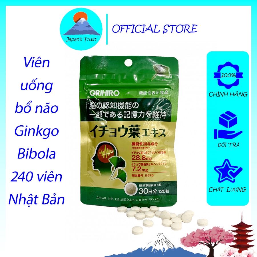 [Orihiro] Orihiro Ginkgo Biloba brain supplement 120 tablets ...