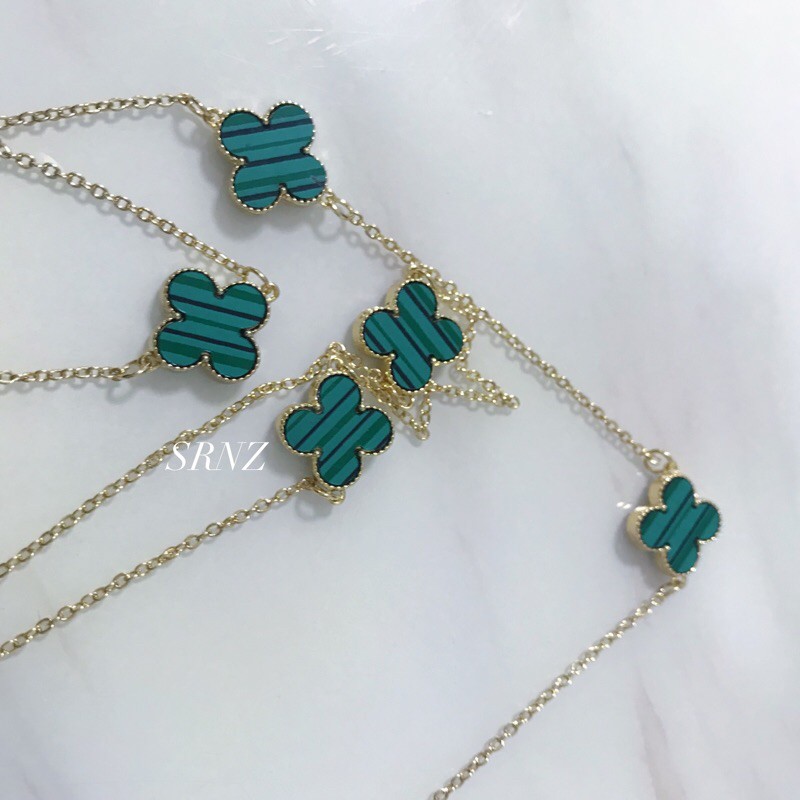 🇲🇾READY STOCK🇲🇾 NCK 013 FLOWER CHARMS NECKLACE RANTAI LEHER BUNGA ...