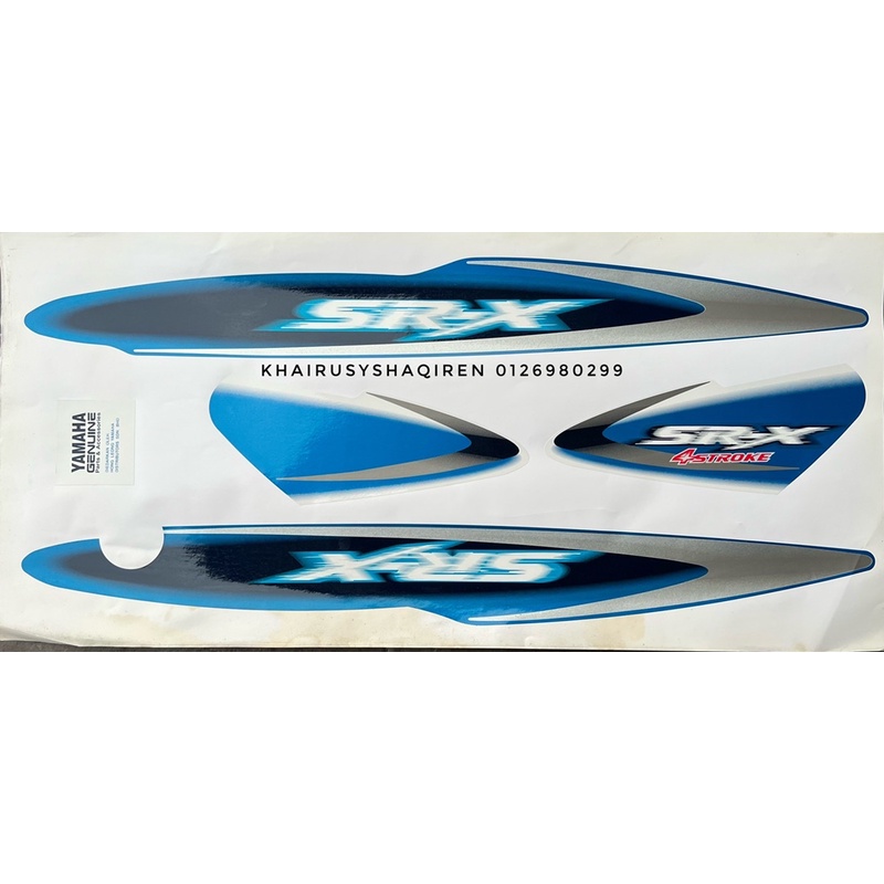 Yamaha SRX Original Bodyset Sticker Blue / Red NEW | Shopee Malaysia