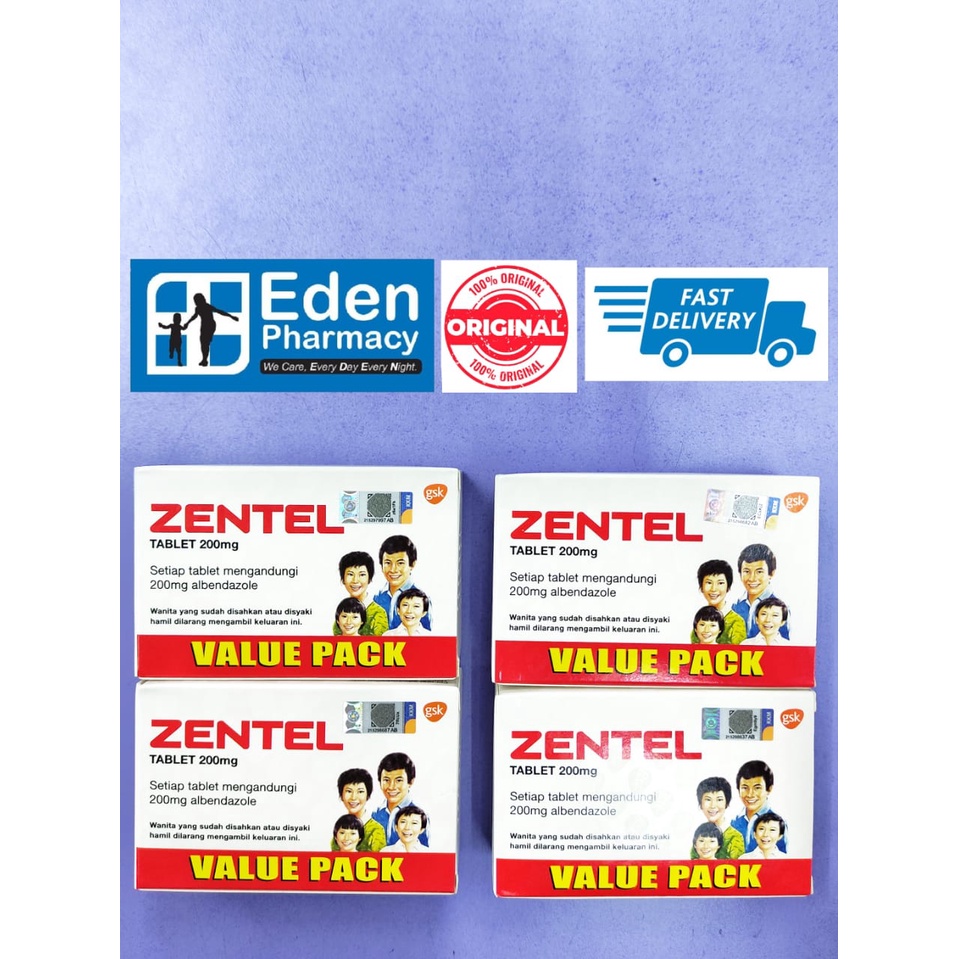 Zentel Tablet 200mg ( Deworm ) Albenzole 4 Boxes ( 16's ) | Shopee Malaysia