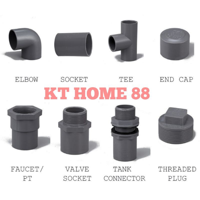 BBB PVC Fitting Connector 15mm 20mm 25mm Socket Elbow Tee PT Socket ...