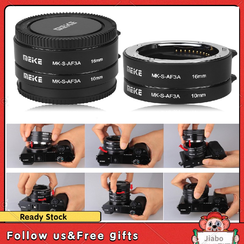 [Ready Stock] Meike Auto Focus 10mm 16mm Macro Extension Tube Set for ...