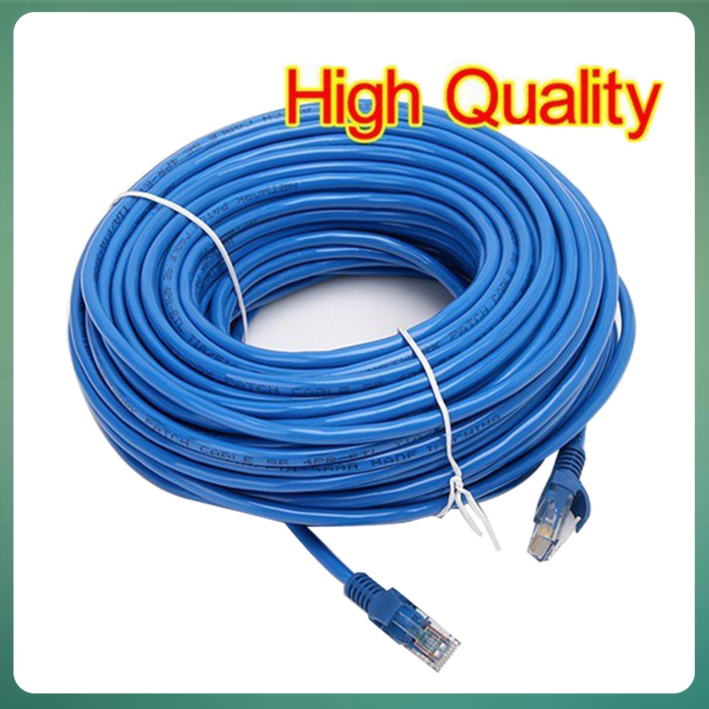 30M 100FT CAT5 Ethernet Cable Lan Cables Cord Wire Male Connector for ...