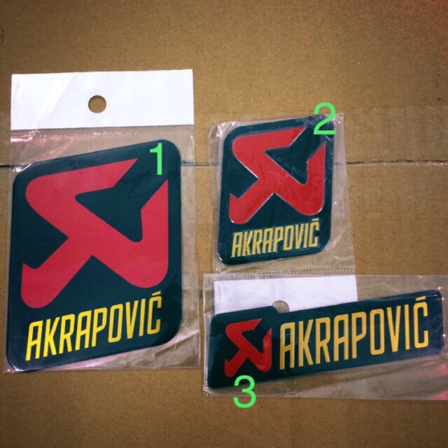 (Decal - Car Sticker) AKRAPOVIC Aluminum Muffler Sticker - 3 Models ...