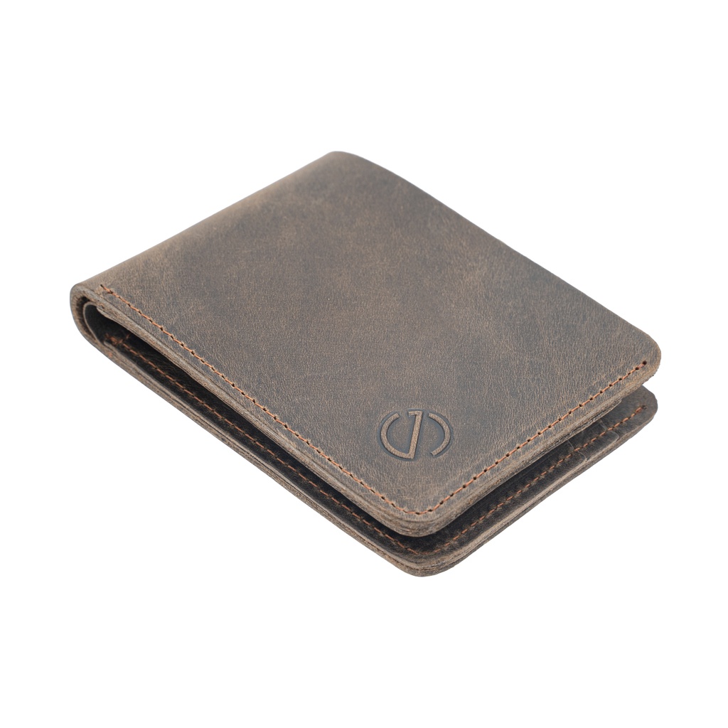 Jack Studio Men's Full Grain Crazy Horse Leather Bi-Fold Slim Wallet ...