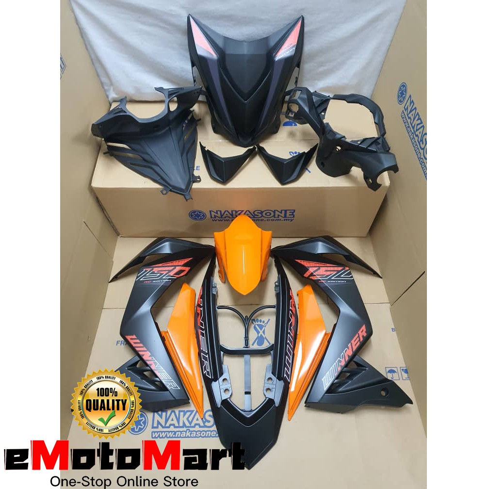 HONDA RS150 RS V1 COVER SET DESIGN WINNER - ORANGE #STICKER TANAM ...