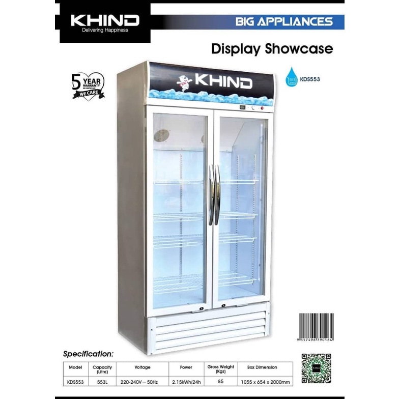 KHIND 553L Display Showcase KDS 553 | Shopee Malaysia