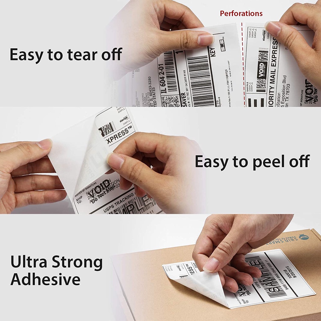 Thermal Paper Label Sticker Shipping Courier Airway Bill Consignment ...