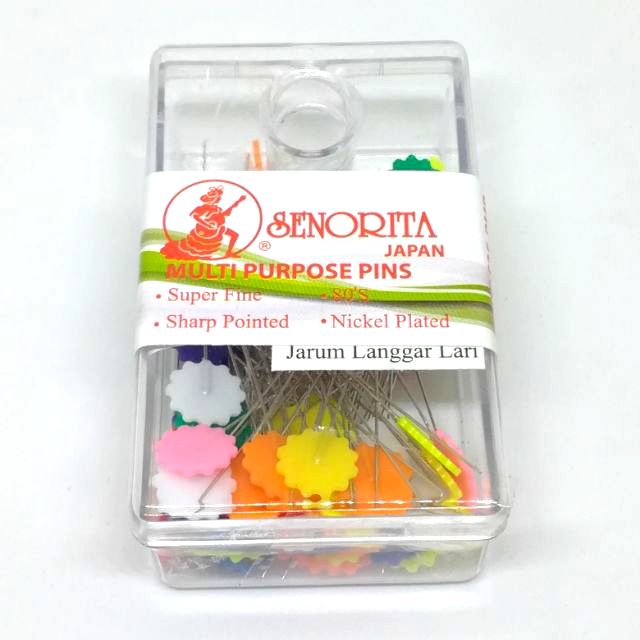 JARUM PENITI JARUM LANGGAR LARI SENORITA JAPAN Dressmaker Pin Pin ...