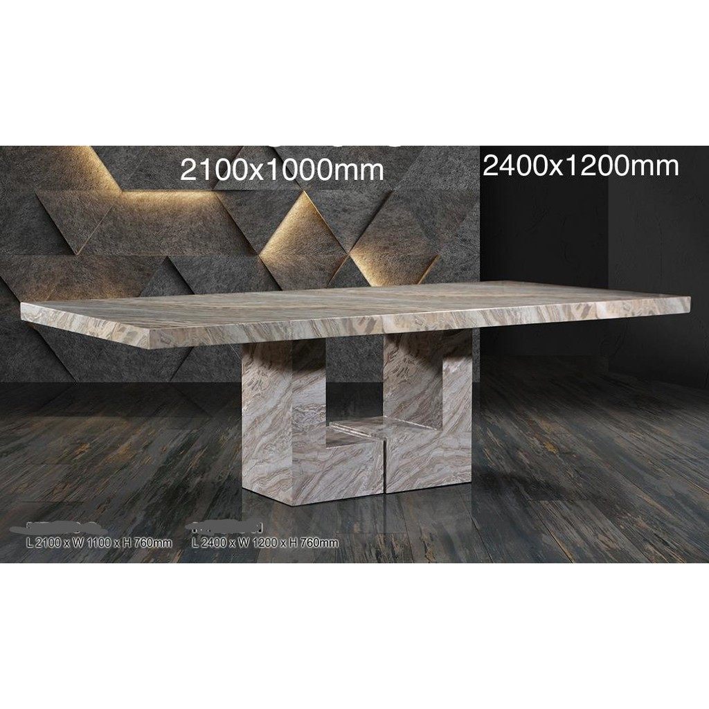 Marble Dining Table with Marble legs (7FT/8FT) | Shopee Malaysia