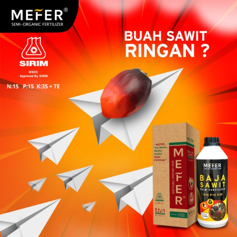 (MEFER) BAJA SAWIT MEFER KHAS UNTUK POKOK SAWIT BERMASALAH BUAH RINGAN ...