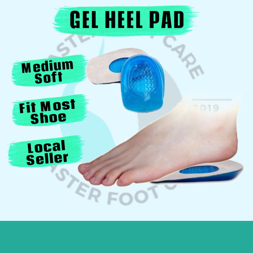 Silicone Gel Heel Cups Shoe Inserts for Plantar Fasciitis, Sore Heel ...