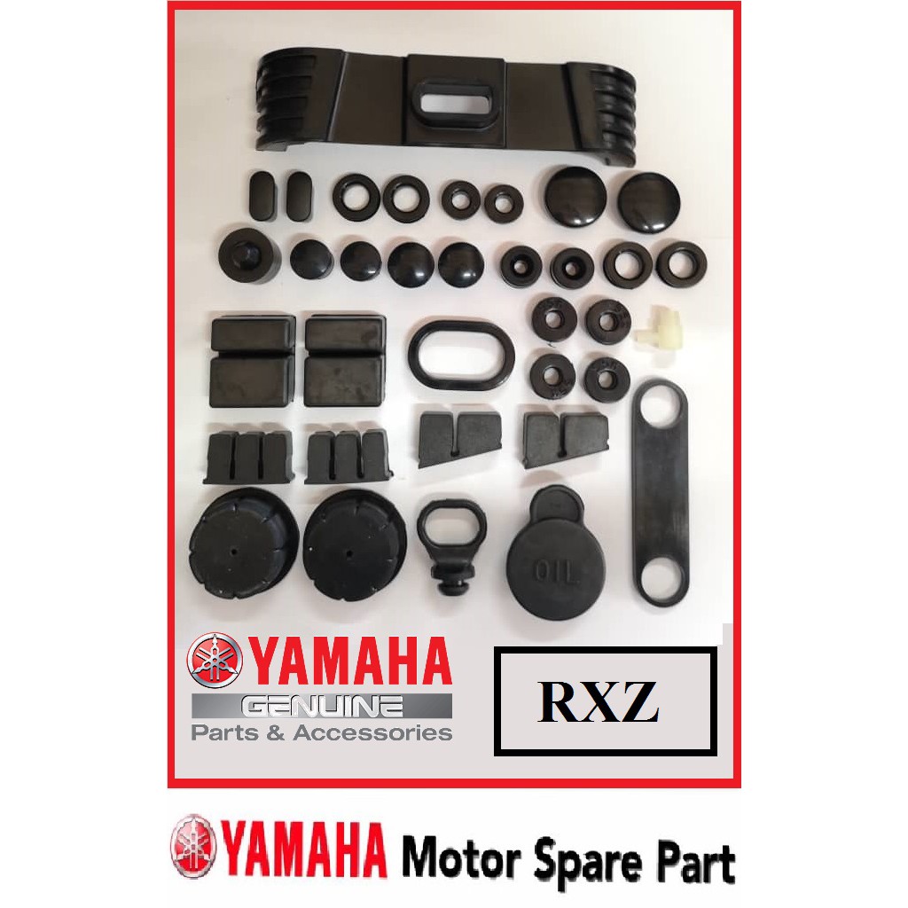 YAMAHA RXZ BODY RUBBER SET // GETAH BODY GROMMET CATALYZER COVER FRAME ...