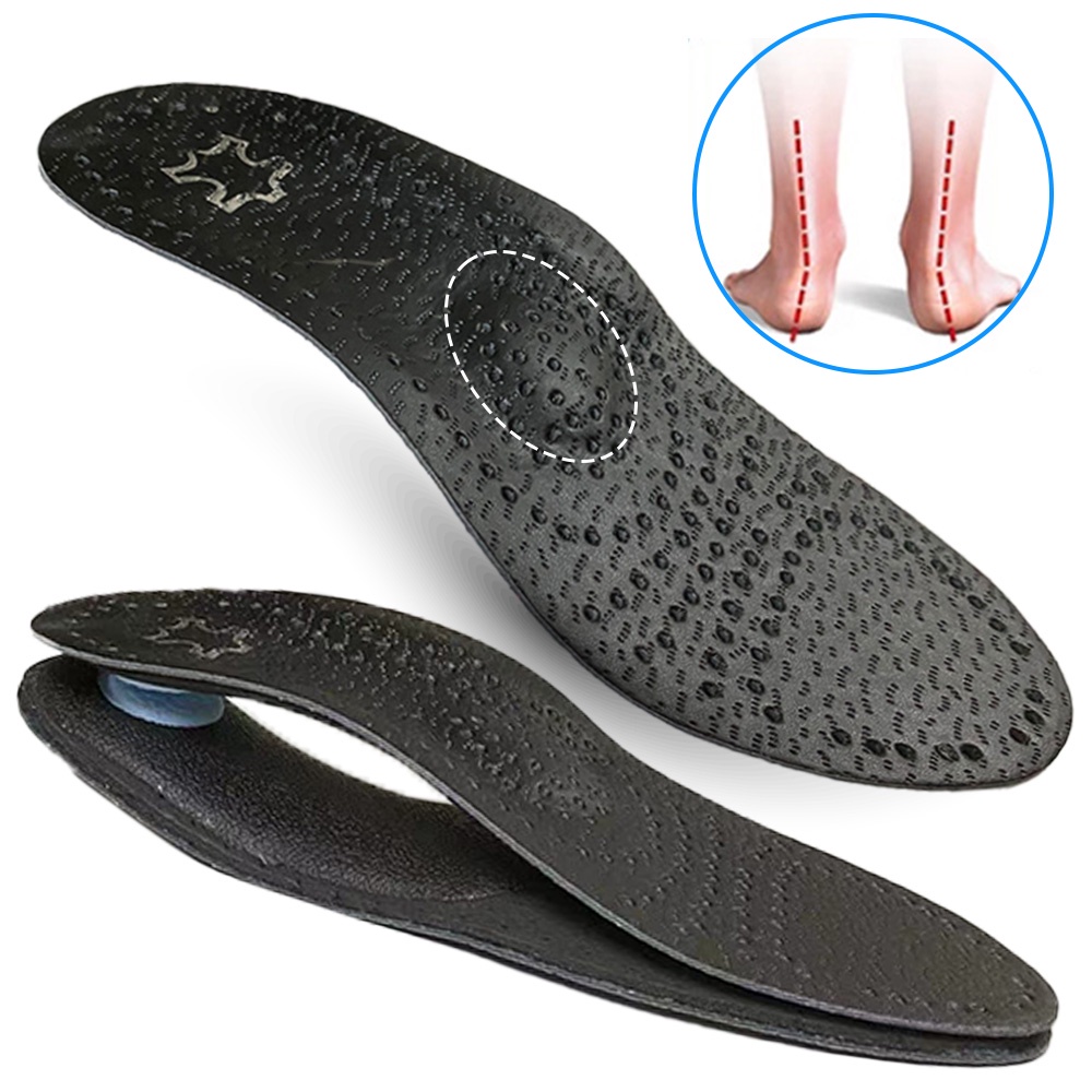 Leather Orthotics Insole For Shoes Sole Flat Foot Arch Support Varus ...