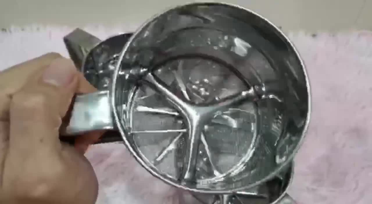 🇲🇾 D&S Stainless Steel Semi-Auto Hand-Held Flour Sifter不锈钢面粉筛筛杯Kitchen ...