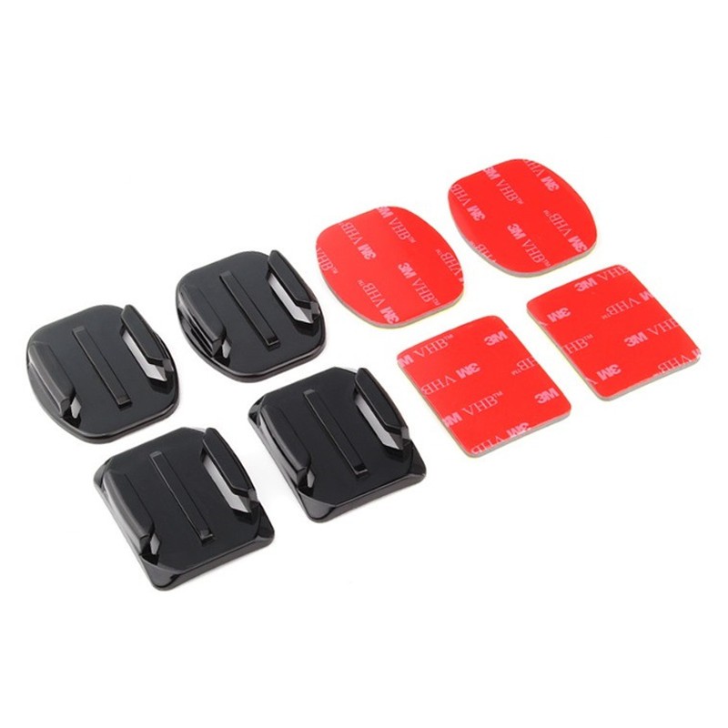 2PCS Flat + 2PCS Curved Adhesive Sticker Mounts Kit for GoPro Hero ...