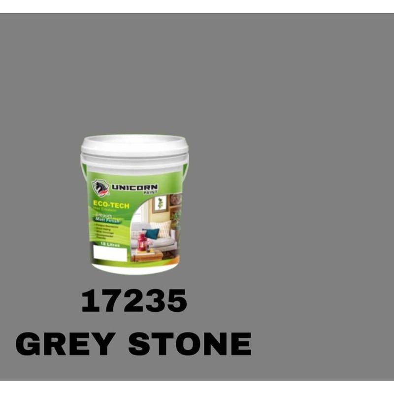 7L UNICORN ECO-TECH MAX EMULSION PAINT (17235 GREY STONE) | Shopee Malaysia