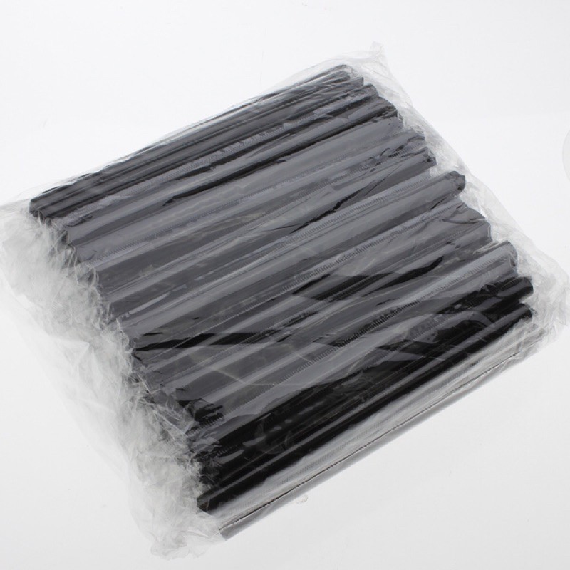 BLACK HITAM 9" giant straw black sharp end bubble tea boba straw ...
