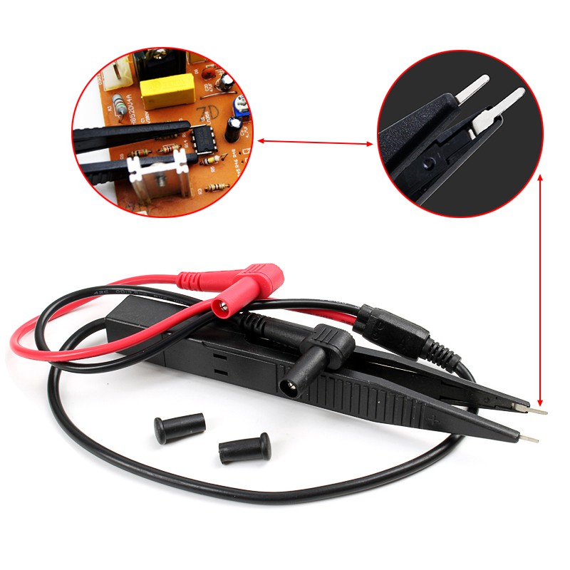 SMD SMT Chip Test Clip Lead Probe Digital Multimeter Meter Tweezer For ...