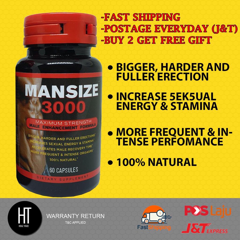 ORIGINAL Male Enhancement Performance Mansize 3000 | Shopee Malaysia