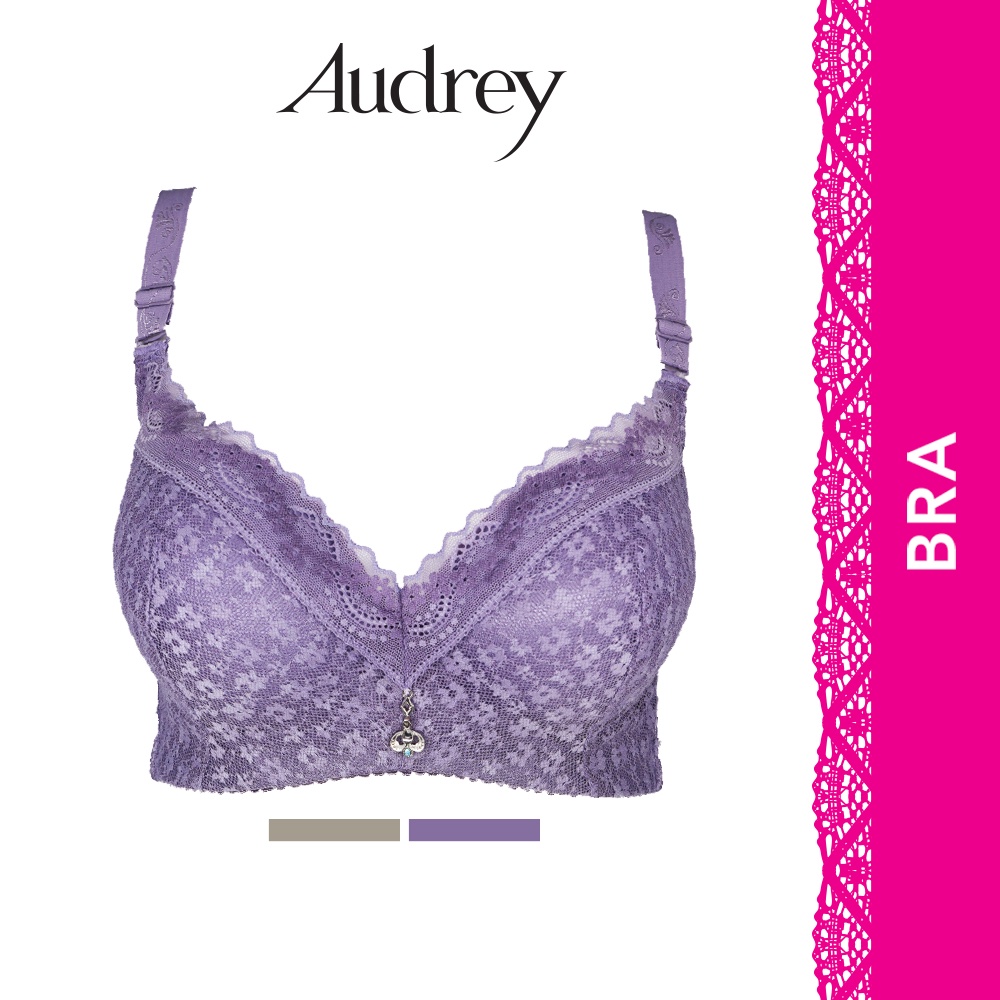 Audrey Style Wired 5/8 Moulded Push Up Fashion Bra - B Cup Size 73-8141 ...