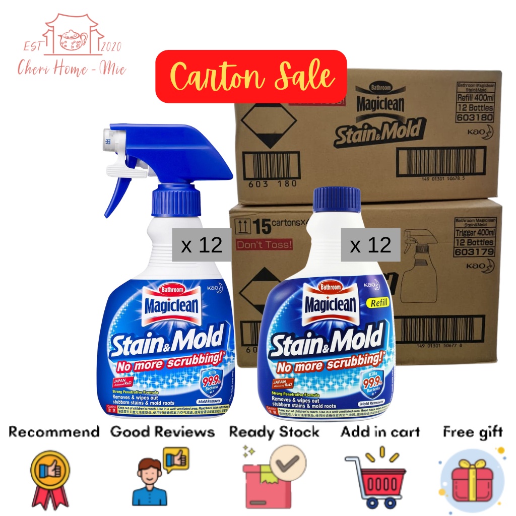 [Carton Deal] Kao Magiclean Stain & Mold Remover 400ml (12 bottles ...