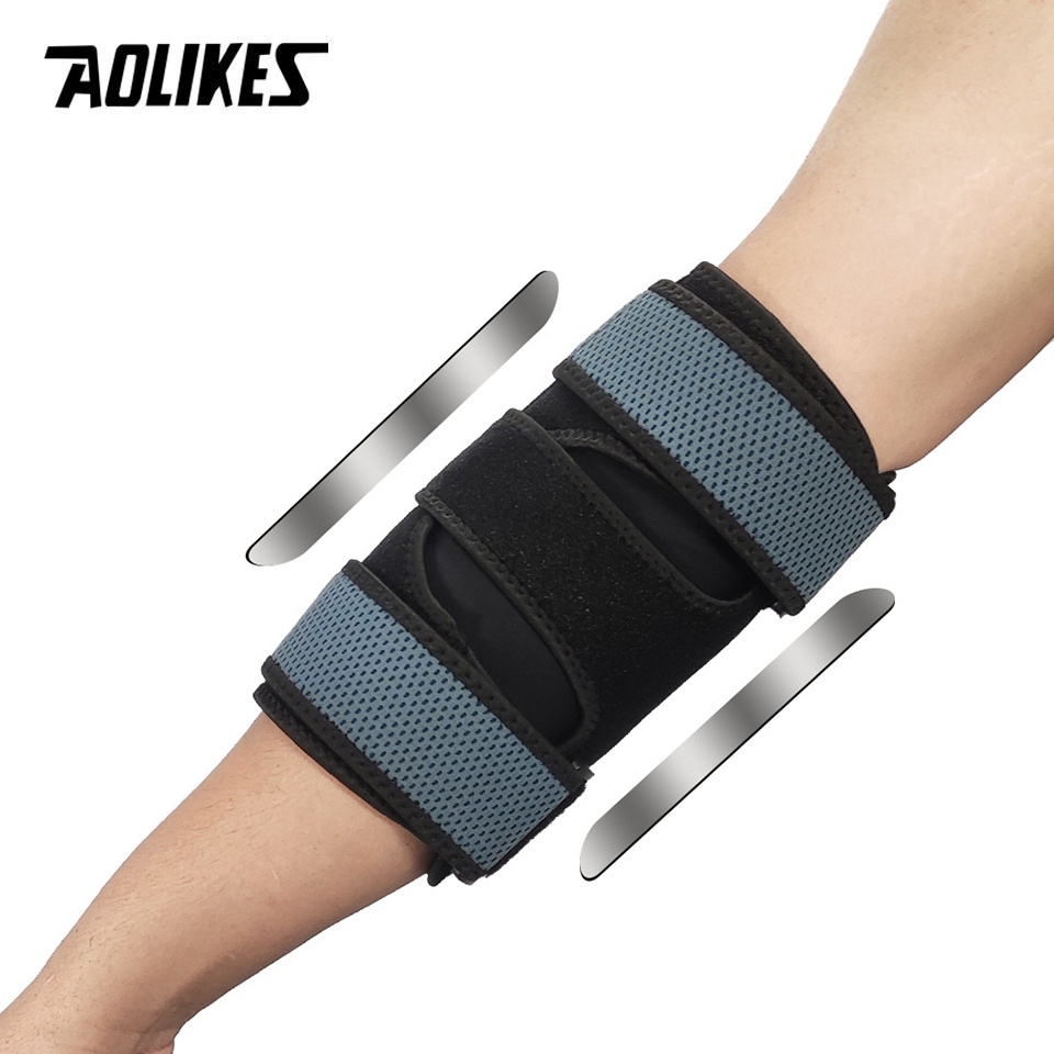 Aolikes Night Sleep Support Elbow Stabilizer with 2 Removable Metal ...