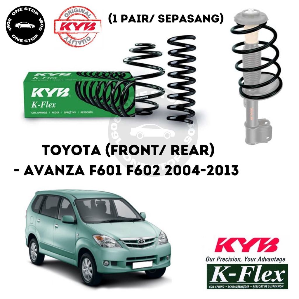 TOYOTA AVANZA F601 F602 2004-2013 DEPAN/ BELAKANG KFLEX COIL SPRING SET ...