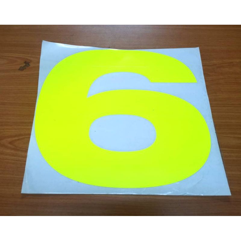🎯🎯 0 to 9 Fluorescent Yellow Number Car Stickers | Shopee Malaysia