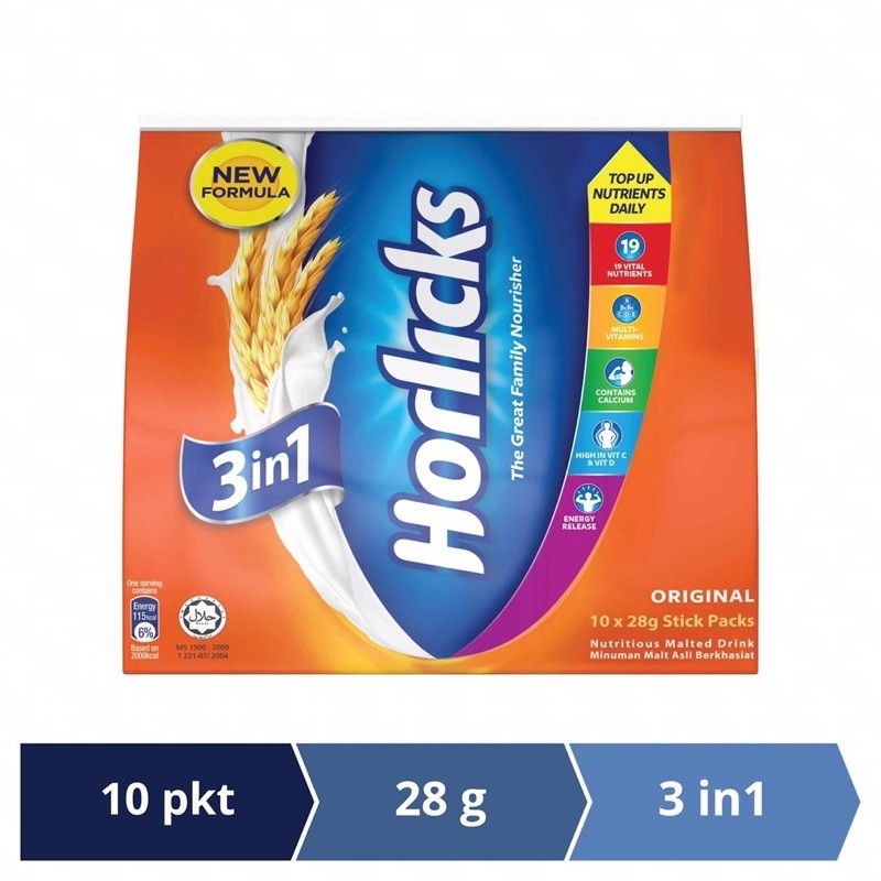 HORLICKS ORIGINAL 3 IN 1 [10 X 28GM] | Shopee Malaysia