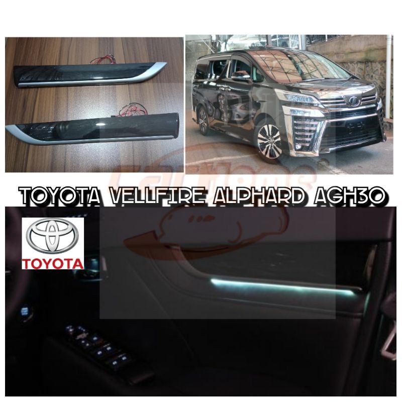 Toyota Vellfire & Alphard AGH30 Front Door Panel LED ice blue *ready ...