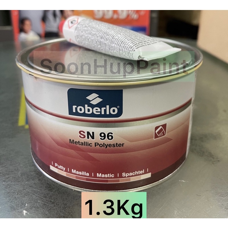 ROBERLO SN96 METALIC PUTTY POLYESTER 1.3KG / 750GRAM WITH HARDENER / SIMEN BESI | Shopee Malaysia