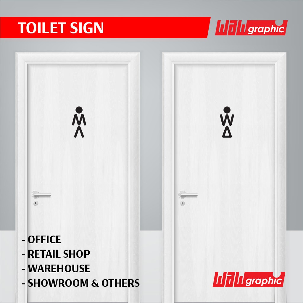 Toilet Sign Washroom Sign Tanda Tandas 厕所门牌 | Shopee Malaysia