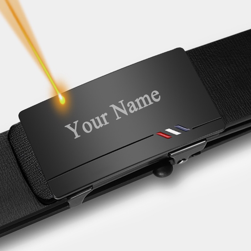 100% Genuine Leather Men Design Custom Name LOGO Belt Men Genuine ...