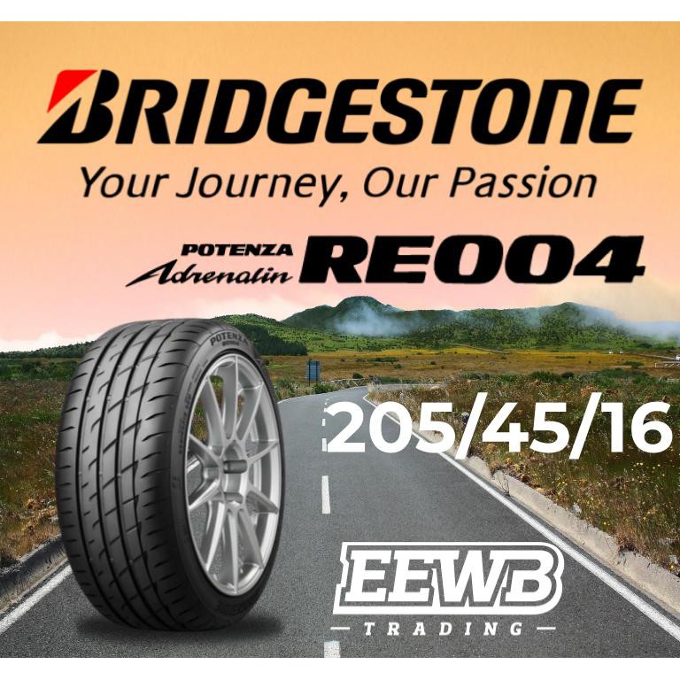 (POSTAGE) 205/45/16 BRIDGESTONE POTENZA ADRENALIN RE004 NEW CAR TIRES TYRE TAYAR 2023 | Shopee ...