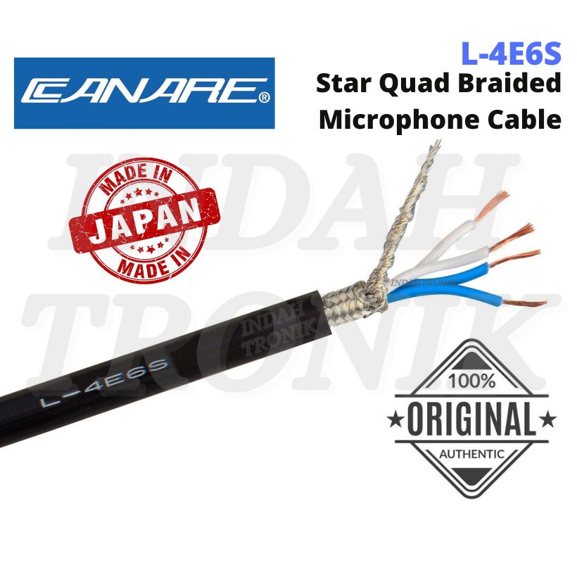 [ 1 meter ] CANARE L-4E6S Star Quad High Performance Balanced Audio Microphone Cable L4E6S (Per ...
